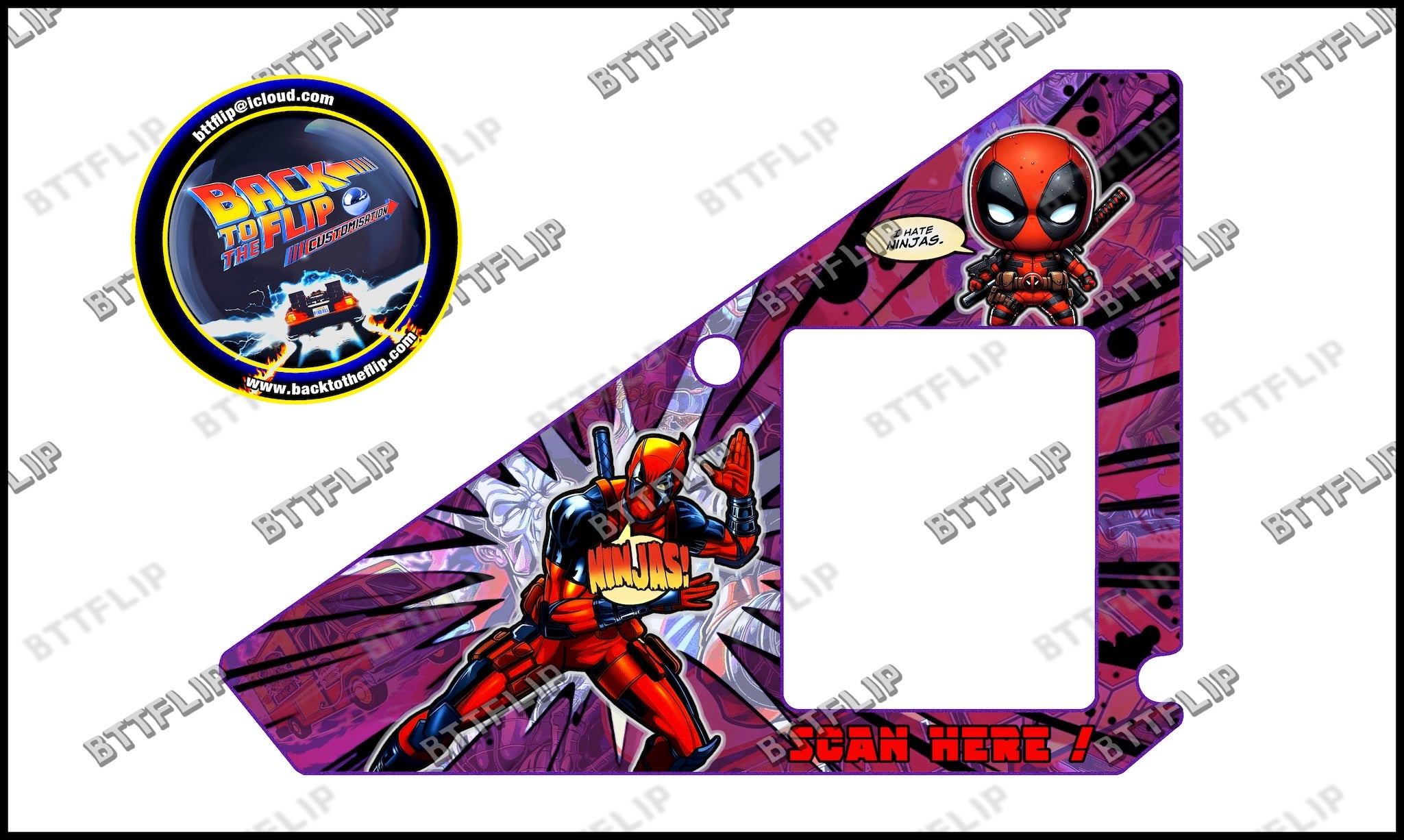 Stern Deadpool 2018 Insider Sticker Flipper Custom Apron – Back To The Flip